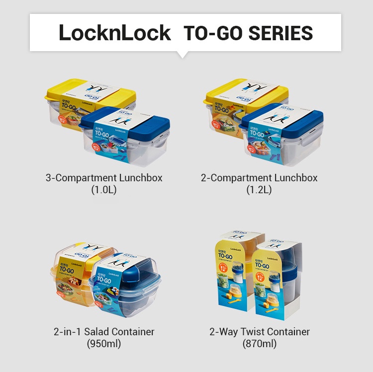 LocknLock To-Go Modern Airtight Lunch Boxes | | Bento Box for Kids and ...