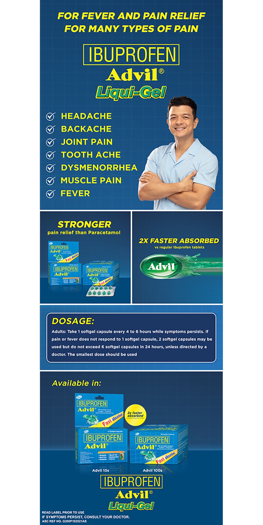 Advil Liquigel Ibuprofen 10's | Shopee Philippines
