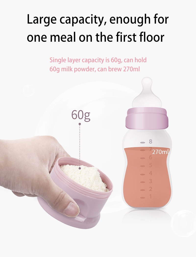 4 Layers Baby Milk Storage Powder Container Feeding Case Box Milk Case ...