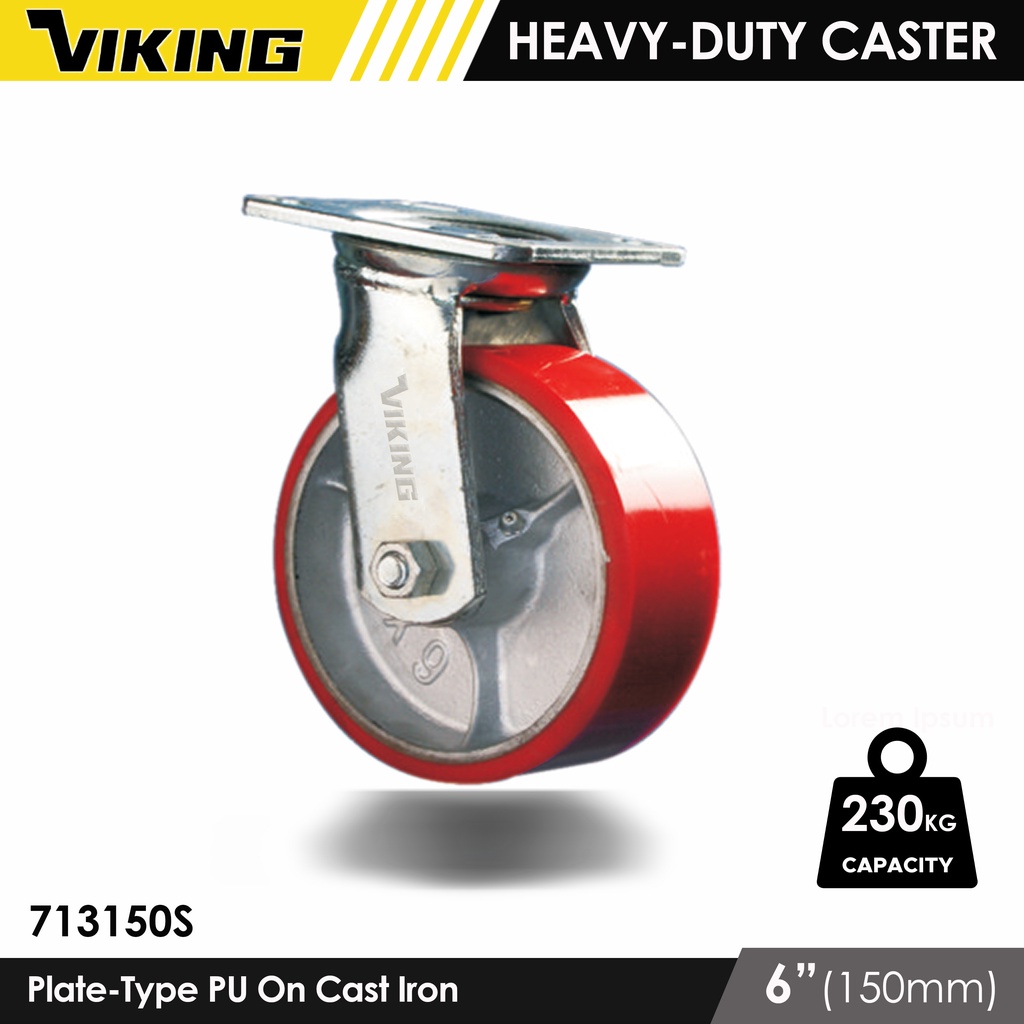 Heavy Duty Caster Wheel with Double Ball Bearing PU/Rubber/Iron Wheels ...