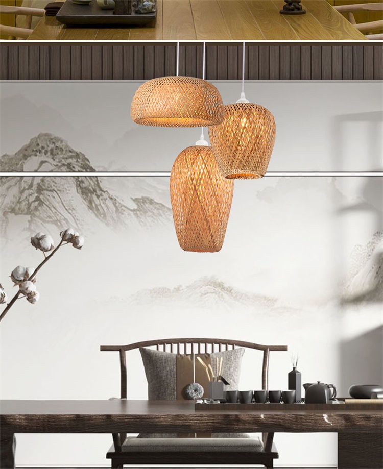 Japanese Bamboo Chandelier Ceiling Light Creative Lamp Stair Lamp ...