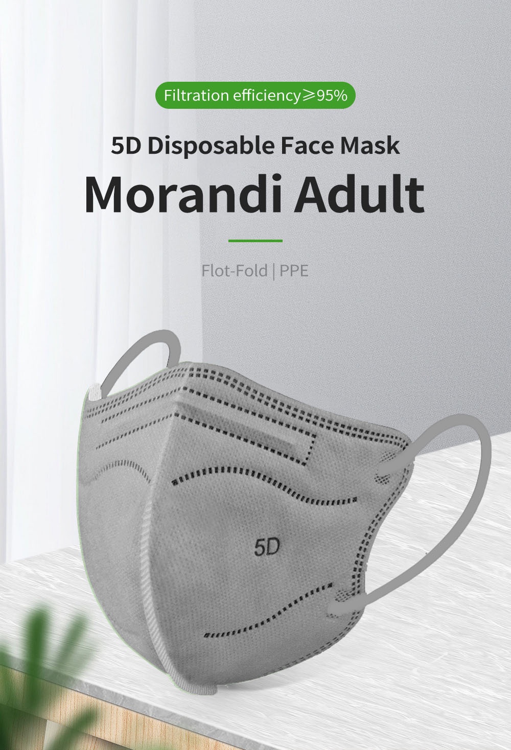 Zihang 50Pcs 5D Facemask Kn95 5Ply Effectively Protect Original ...