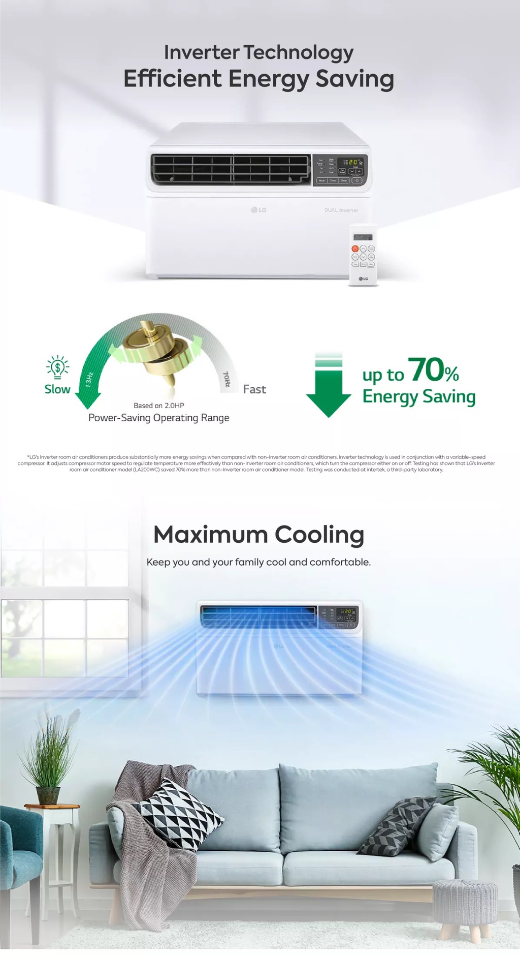 LG Window Type Aircon Dual Inverter 1.0HP LA100EC | Shopee Philippines