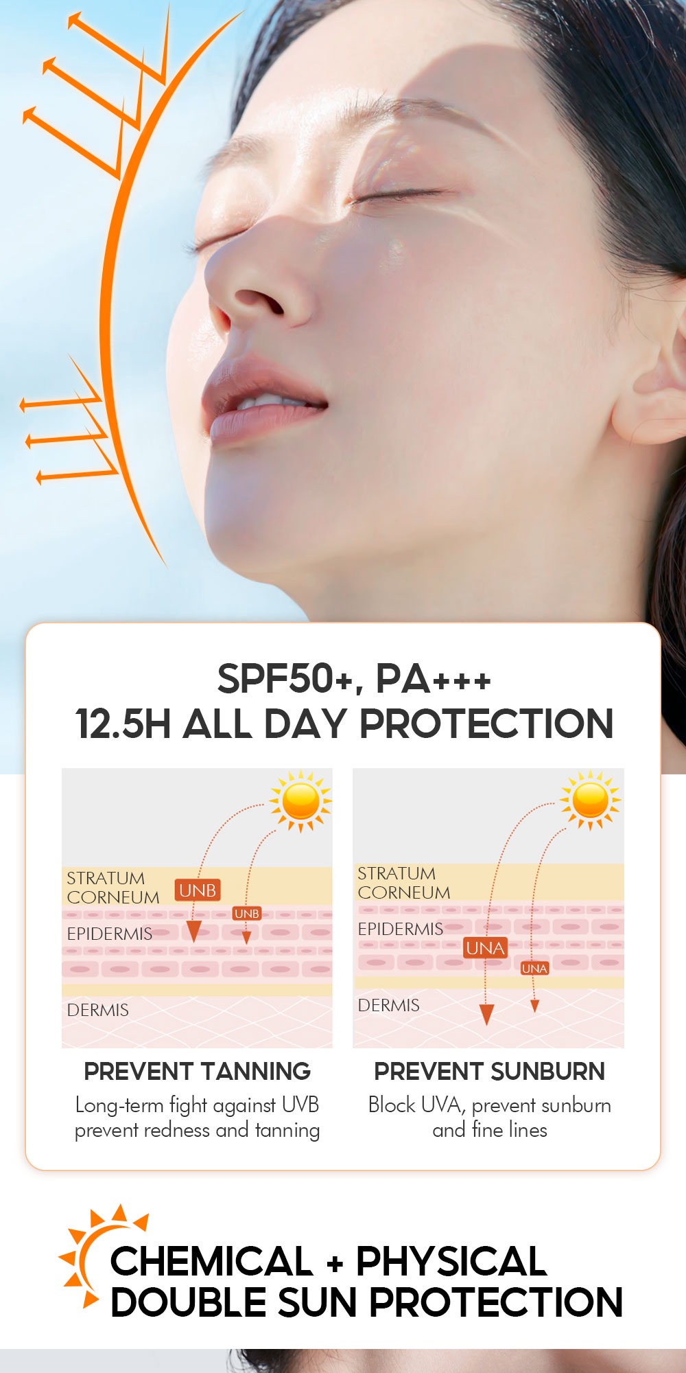 VIBRANT GLAMOUR Whitening Sunscreen Cream SPF50+ UVA/UVB Skin Protect ...