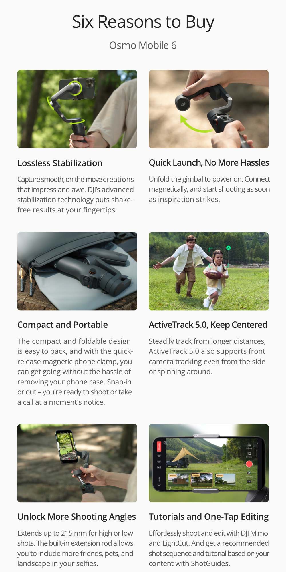 DJI Osmo Mobile 6 - Smartphone Gimbal Stabilizer I 3-Axis Stabilization ...