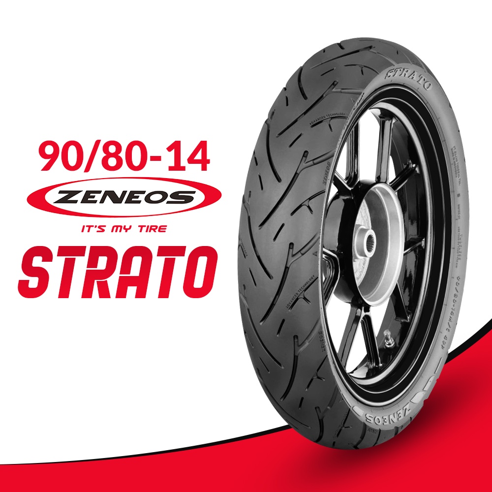 Zeneos Strato 90/80-14 Tubeless Motorcycle Tire designed to ensure ...