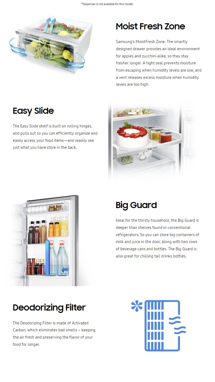 Samsung Top Mount Refrigerator All-around Cooling 7.4 cu.ft. with Moist ...