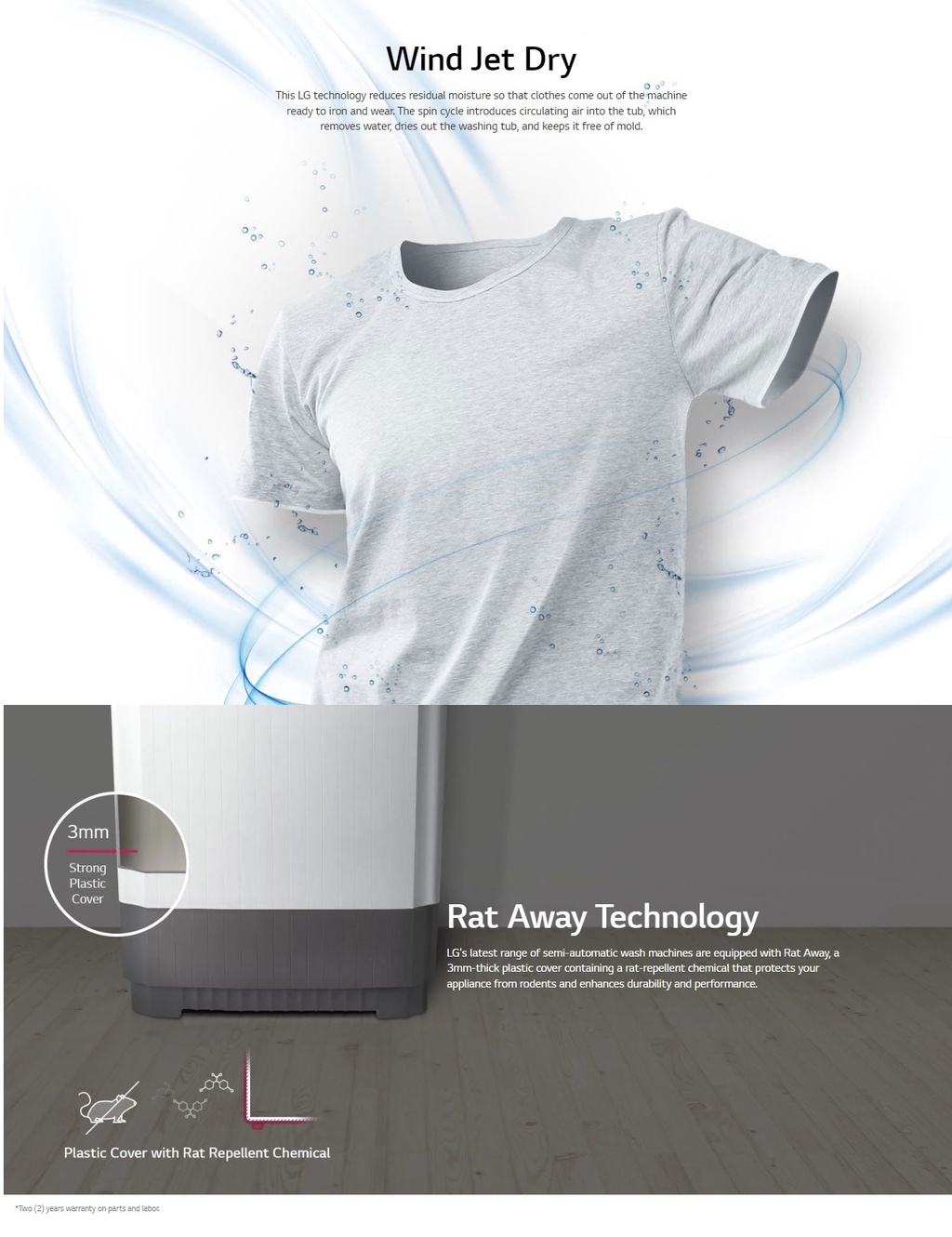 LG Twin Tub Washing Machine - 10 KG Twin Tub Washing Machine with ...