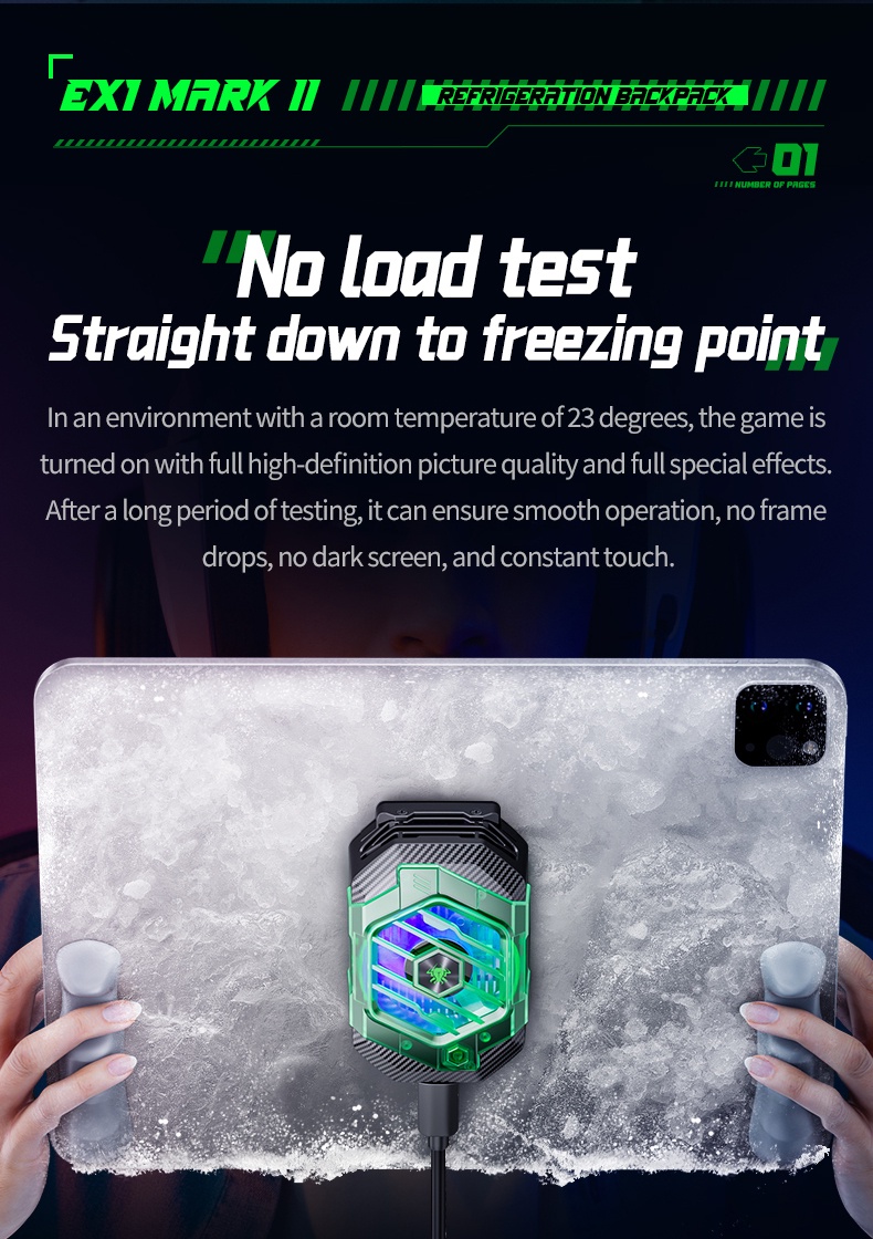 PLEXTONE EX1 Mark Ⅱ Mobile Phone Gaming Radiator Cooling Fan Phone Cooler Overclocked Cooling ...