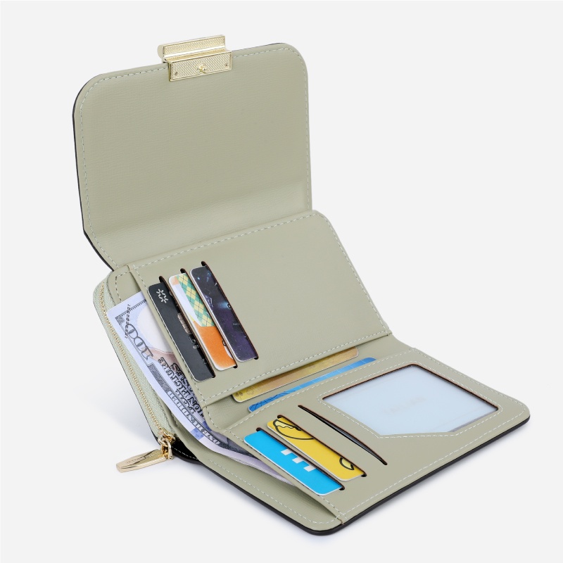Seagloca Multifunctional Fashion Simple Multi-Digit Card Trifold Wallet ...