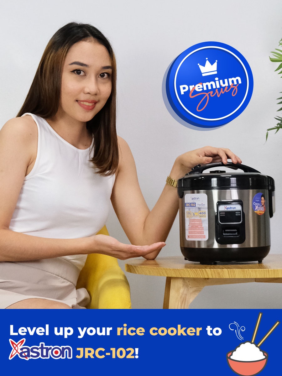 Astron JRC102 Jar Type Rice Cooker with Steamer - 1L | Premium Series | 3-4 Persons | 400W ...