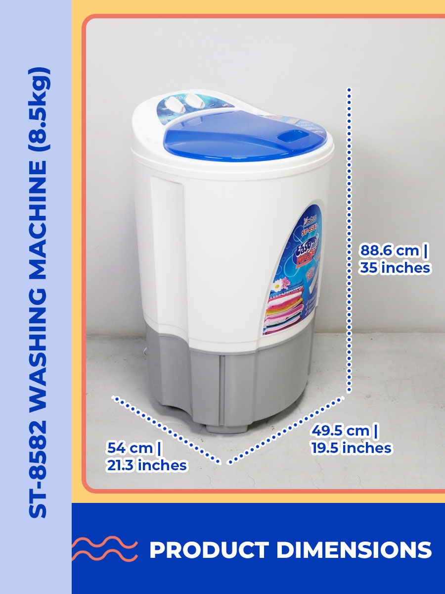 Astron ST8582 Single Tub Washing Machine - Blue | 8.5kg Capacity ...