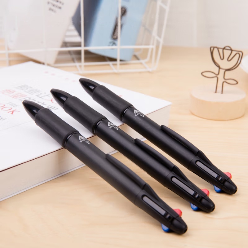 Deli Four-Color Ballpoint Pen Multicolor Ballpen School Supplies 0.7mm ...