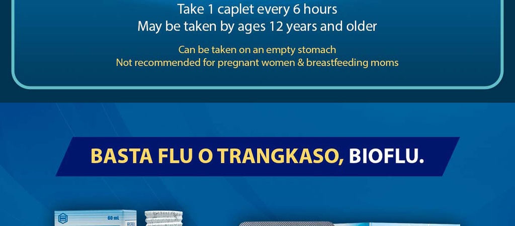 Unilab Bioflu 100 Tablets - Relief of Flu and other symptoms like Fever, Headache, Cough and ...