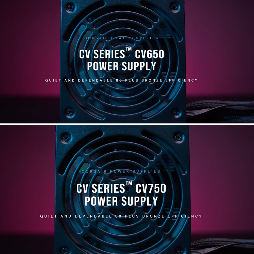 CORSAIR CV650 CV750 650W 750W 80+ Bronze ATX PSU Power Supply with ...