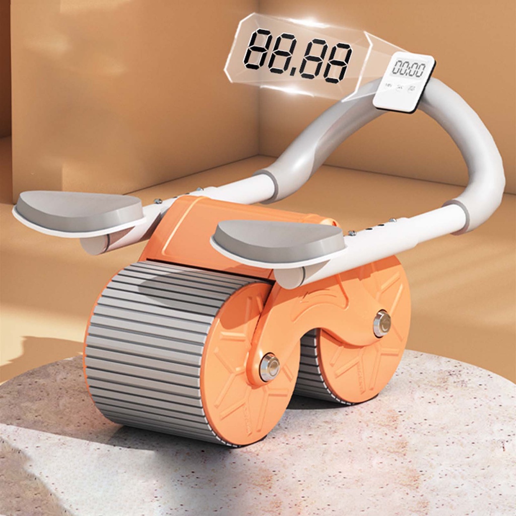 Portable Plank Trainer Ab Roller Wheel Core Trainer with Timer LCD ...