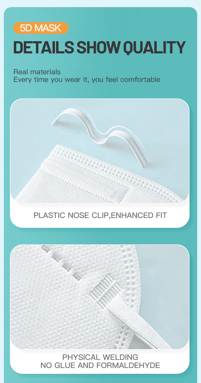 100Pcs Kn95 5D Mask Butterfly 5Ply Protective Reusable Unobstructed ...