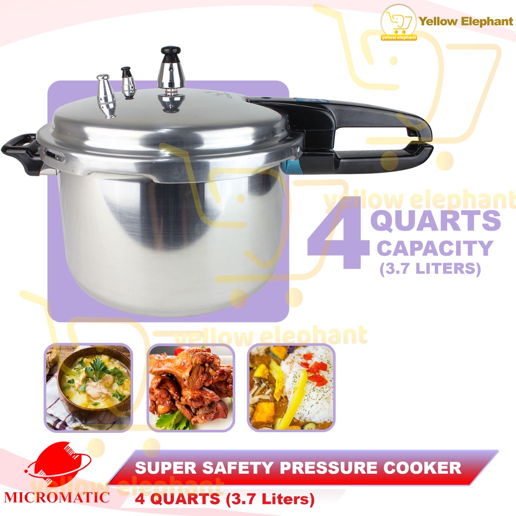 Micromatic Pressure Cooker 4 Quarts (Silver) | Shopee Philippines