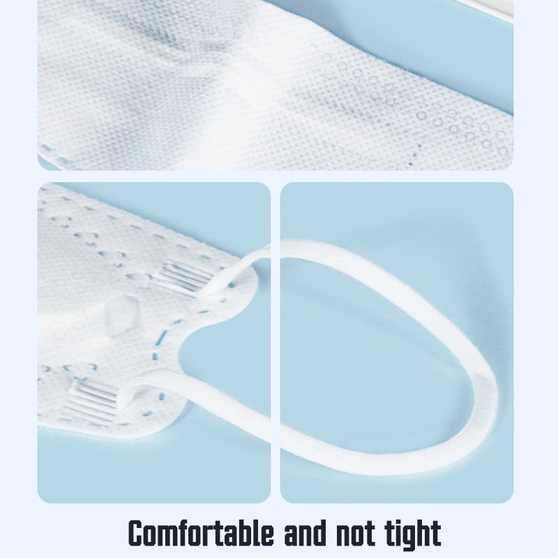 Zihang 50 Pcs 4 Layer Kf94 Korean Face Mask Pm2.5 Protective Disposable ...