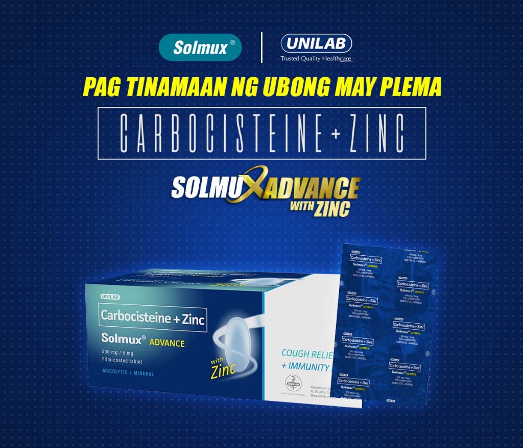 Unilab Solmux Advance 40 Tablets - Cough with Phlegm Medicine ...