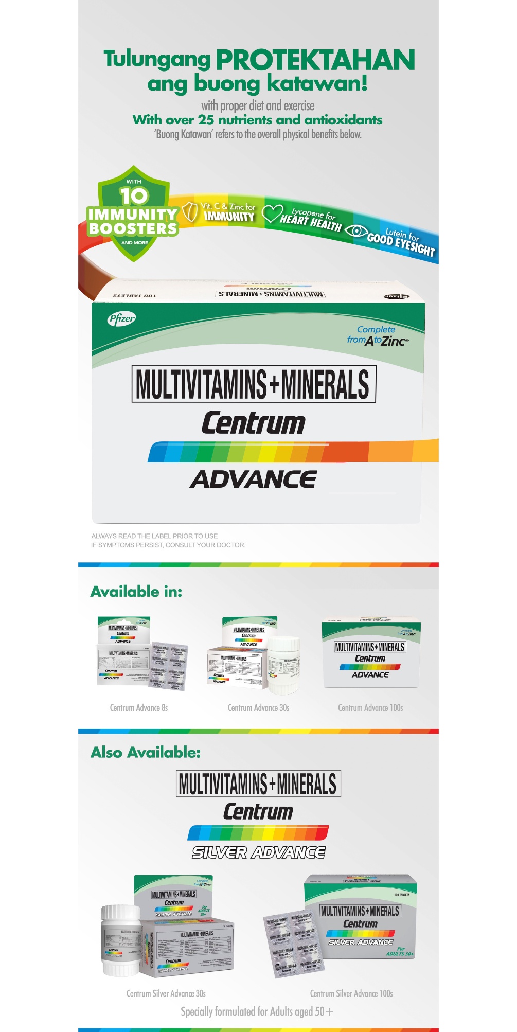 Centrum Advance Multivitamins and Minerals 30s | Shopee Philippines
