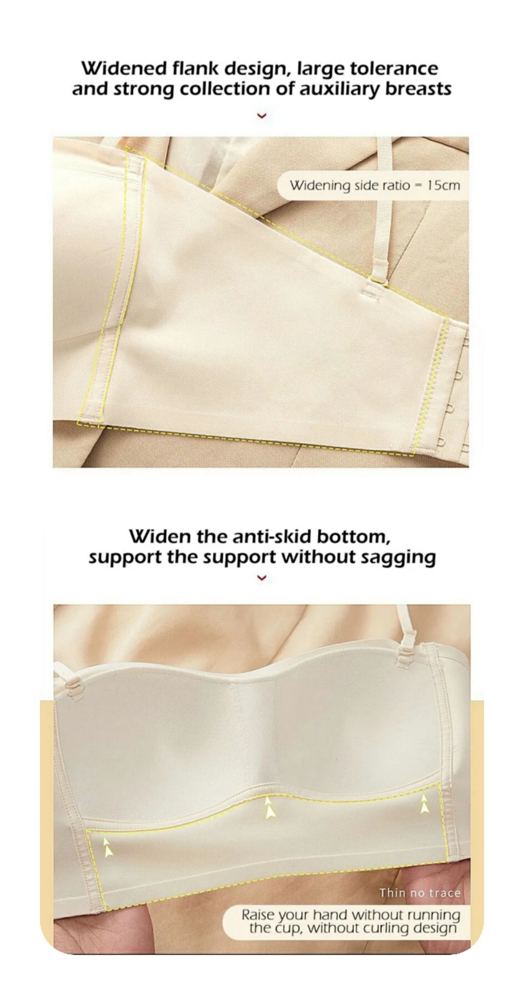 detachable shoulder strap bra Strapless Bras Push Up Bra Wireless ...