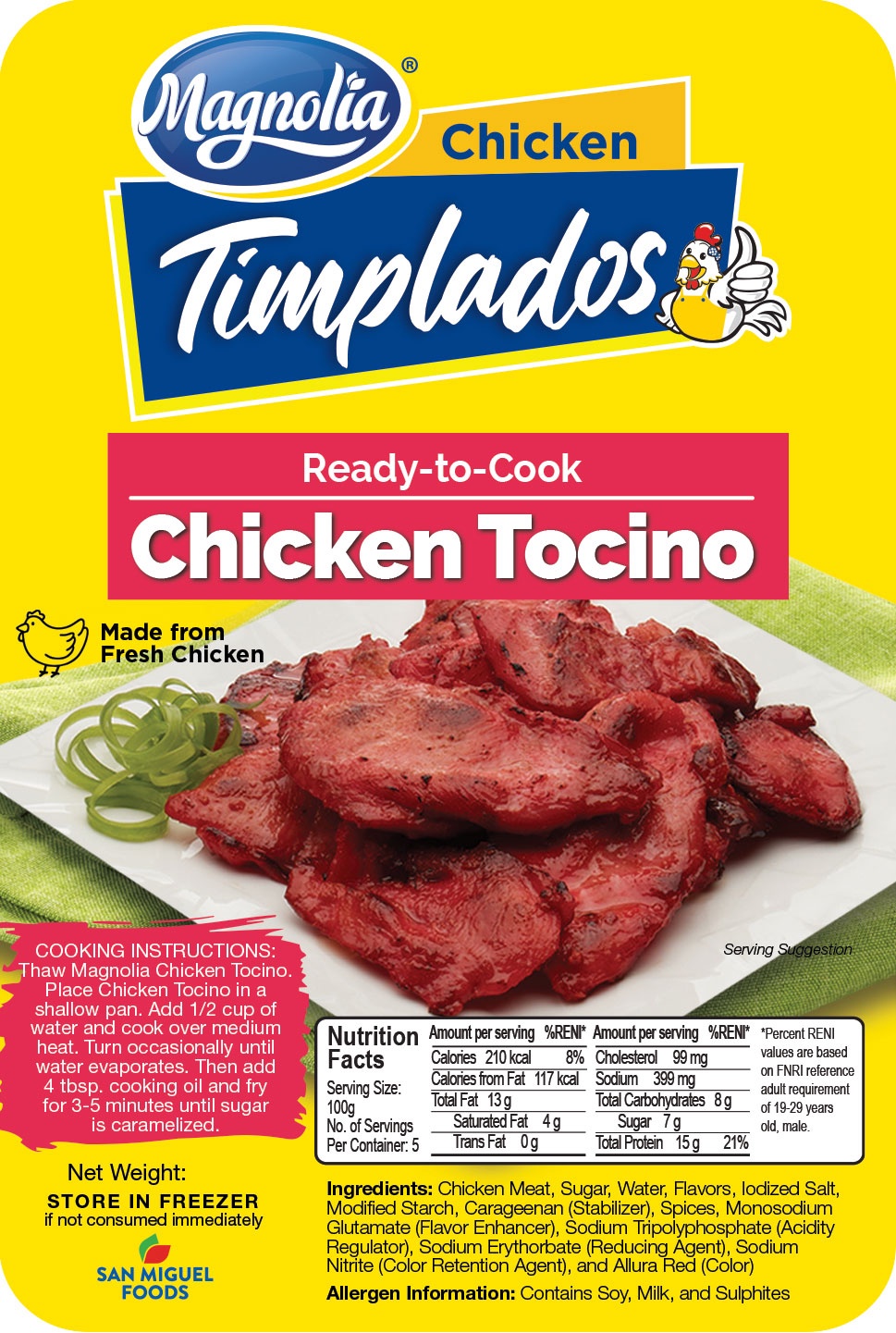 MAGNOLIA CHICKEN TIMPLADOS 500G Ready-to-Cook Chicken Tocino | Shopee ...