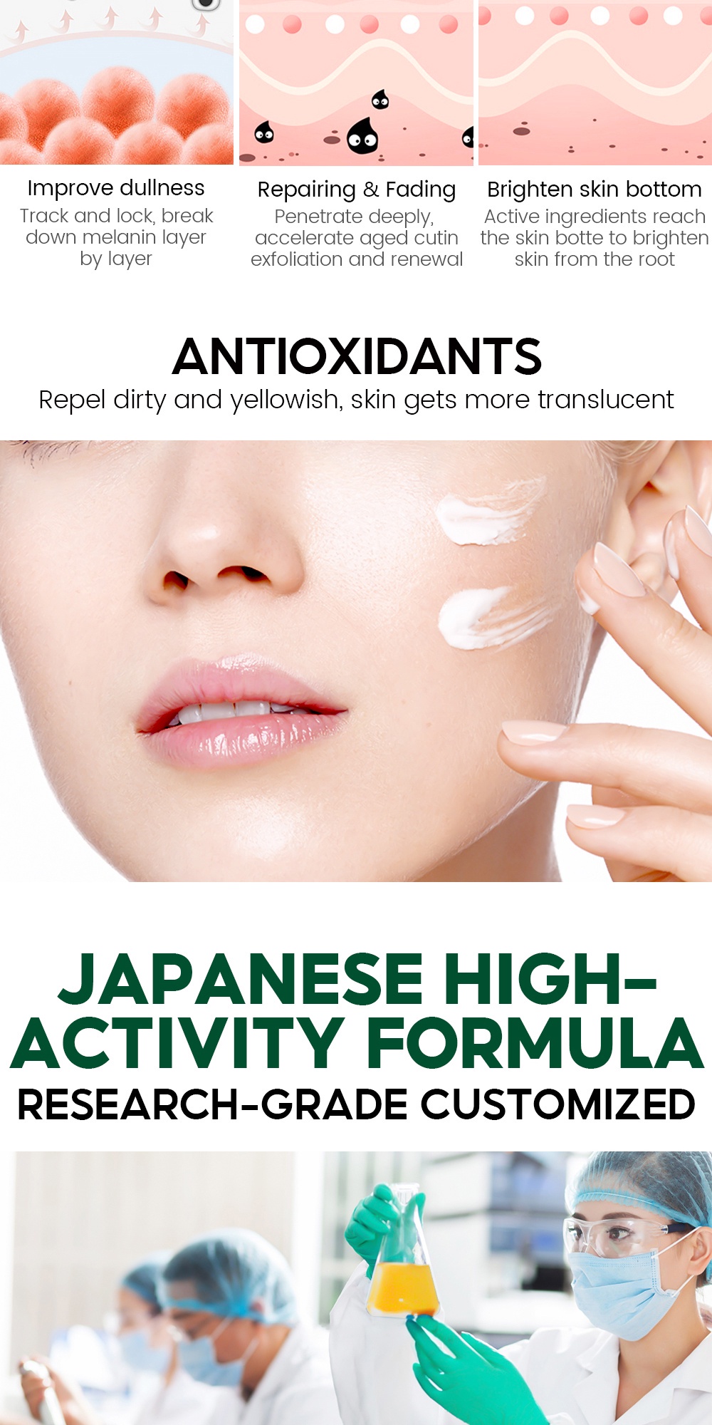 VIBRANT GLAMOUR Nature Vitamin C Face Cream Brightening Whitening ...