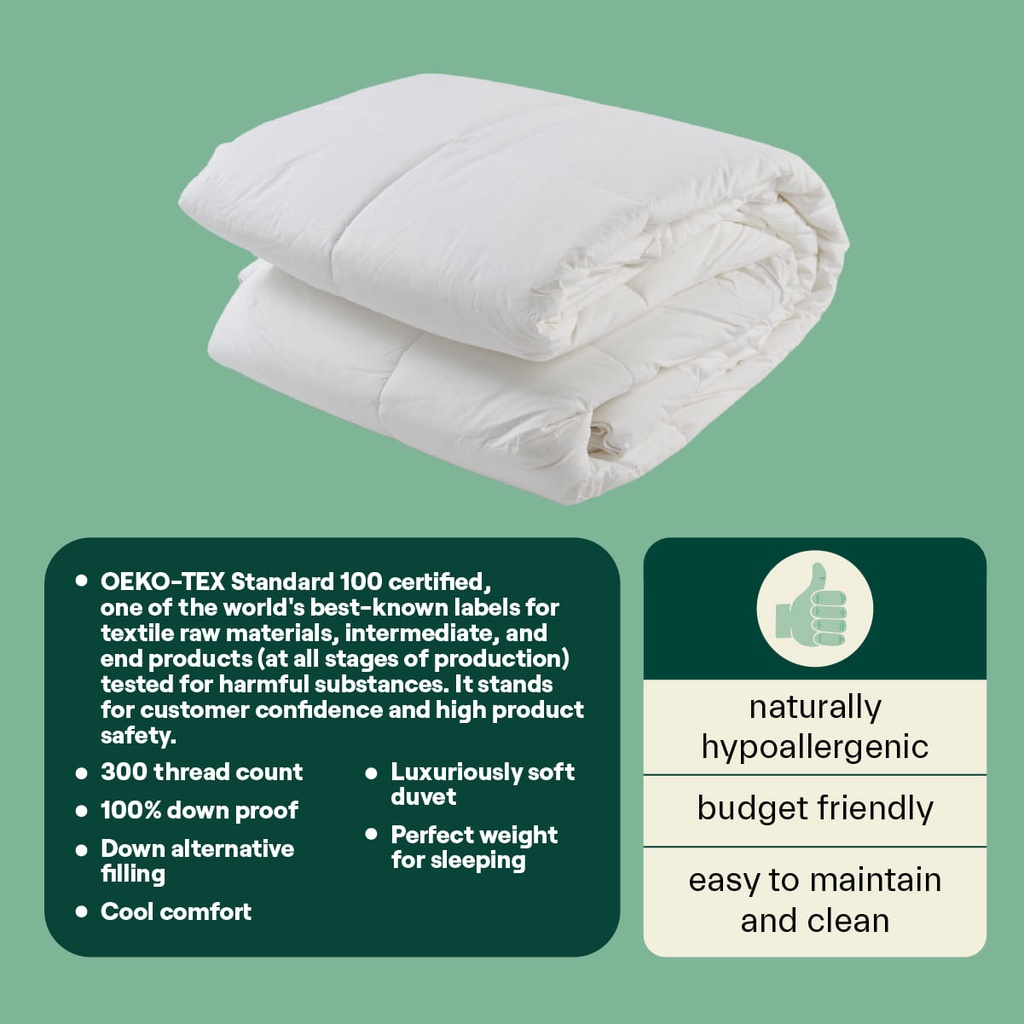 Famco Down Alternative Duvet, Hypoallergenic, Soft Microfiber Fill ...