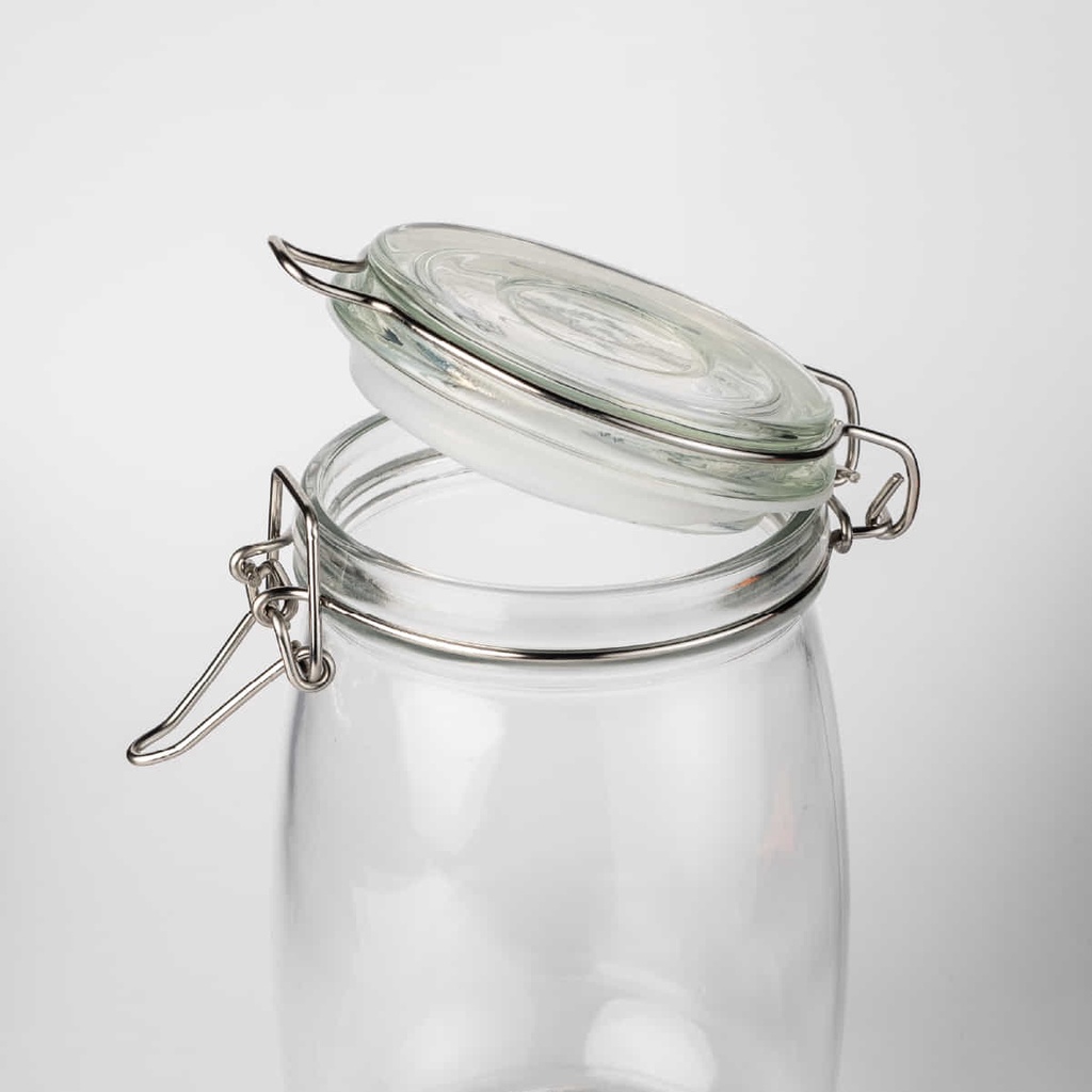 Famco Glass Jar w/ Airtight Lid, Leak-Proof, 500ml/1000ml, Kitchen ...