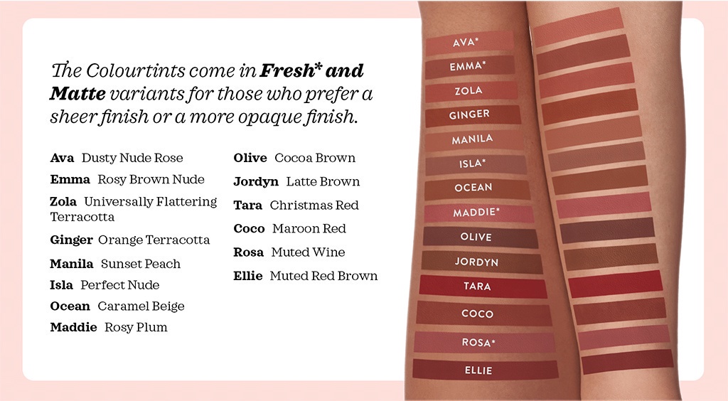 Colourette Colourtint [Long-Lasting, Matte Lip Tint, Liptint, Cheek ...