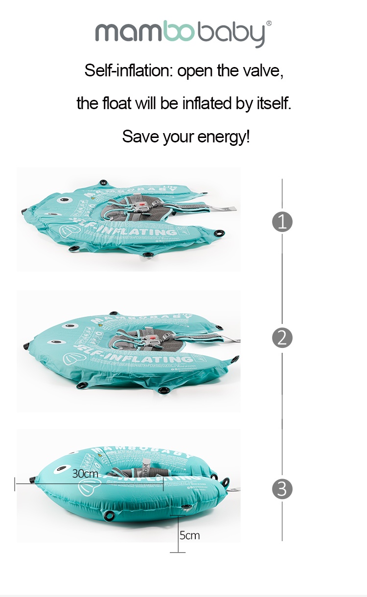Mambobaby Self-Inflating Chest Type with Canopy and Tail Floater ...