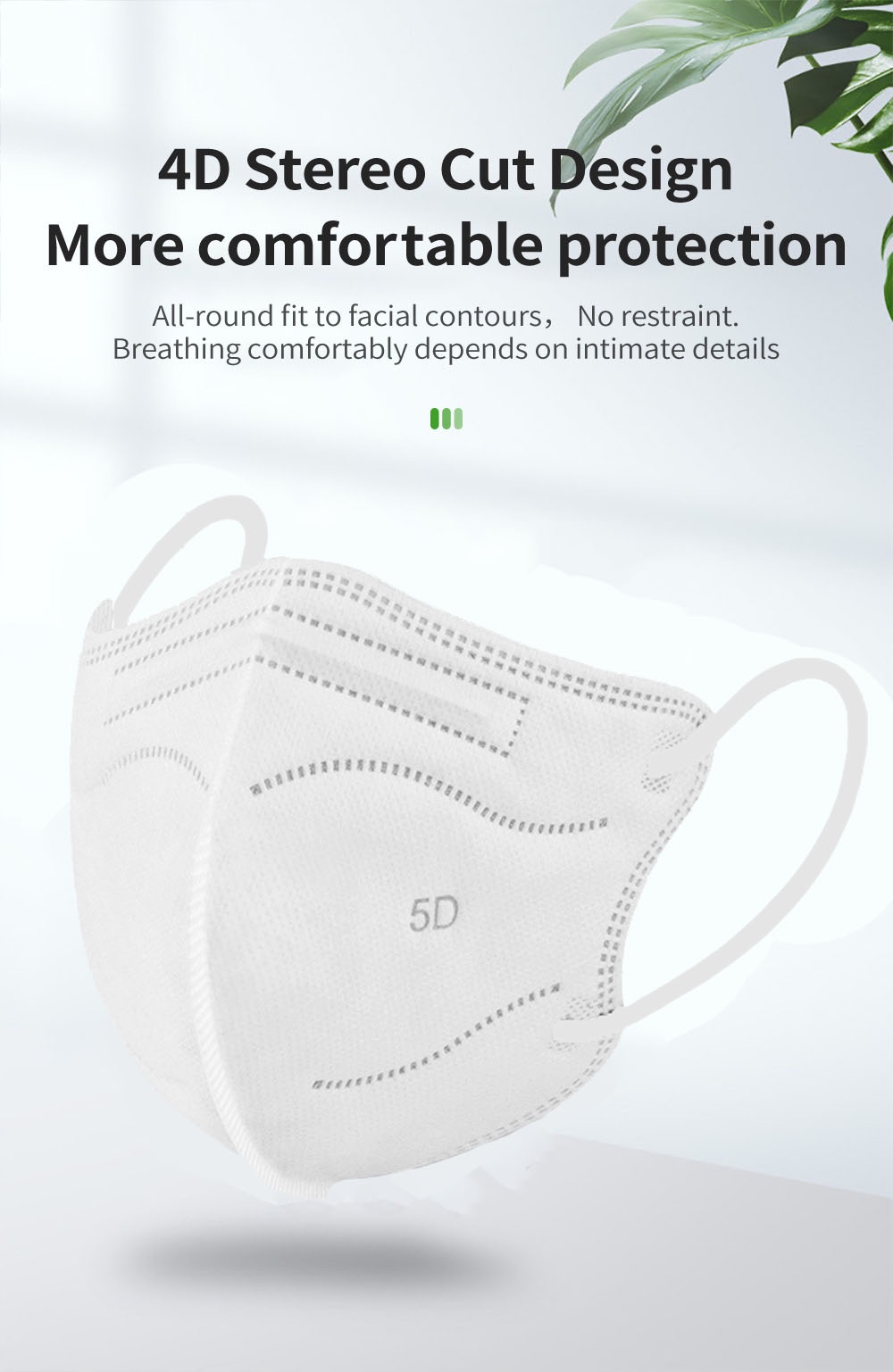 Zihang 50Pcs 5D Facemask Kn95 5Ply Effectively Protect Original ...