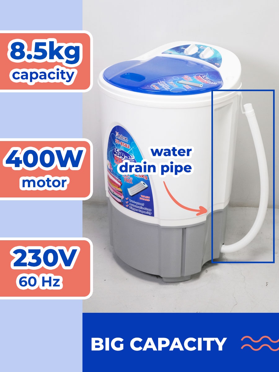 Astron ST8582 Single Tub Washing Machine - Blue | 8.5kg Capacity ...