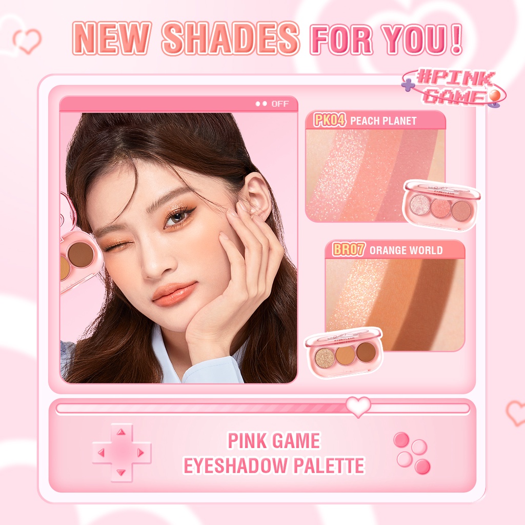 PINKFLASH Highlighter Eyeshadow Palette Waterproof Matte Glitter Face ...