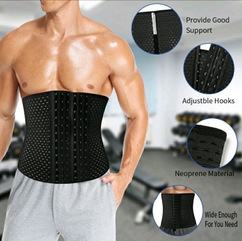 Men Shapewear Body Shaper Slimming Waist Trainer Belt Corset Trimmer ...