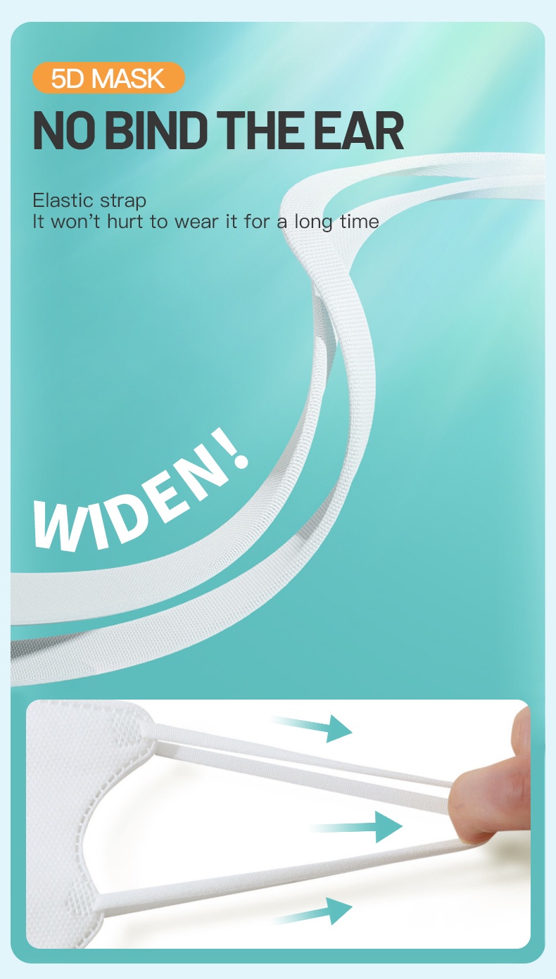 100Pcs Kn95 5D Mask Butterfly 5Ply Protective Reusable Unobstructed ...