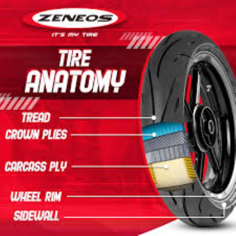 Zeneos Strato 100/80-14 Tubeless Motorcycle Tire designed to ensure ...