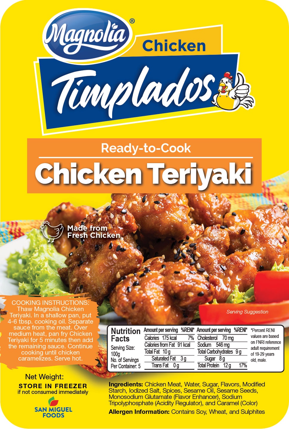 MAGNOLIA CHICKEN TIMPLADOS Ready-to-Cook Chicken Teriyaki | Shopee ...
