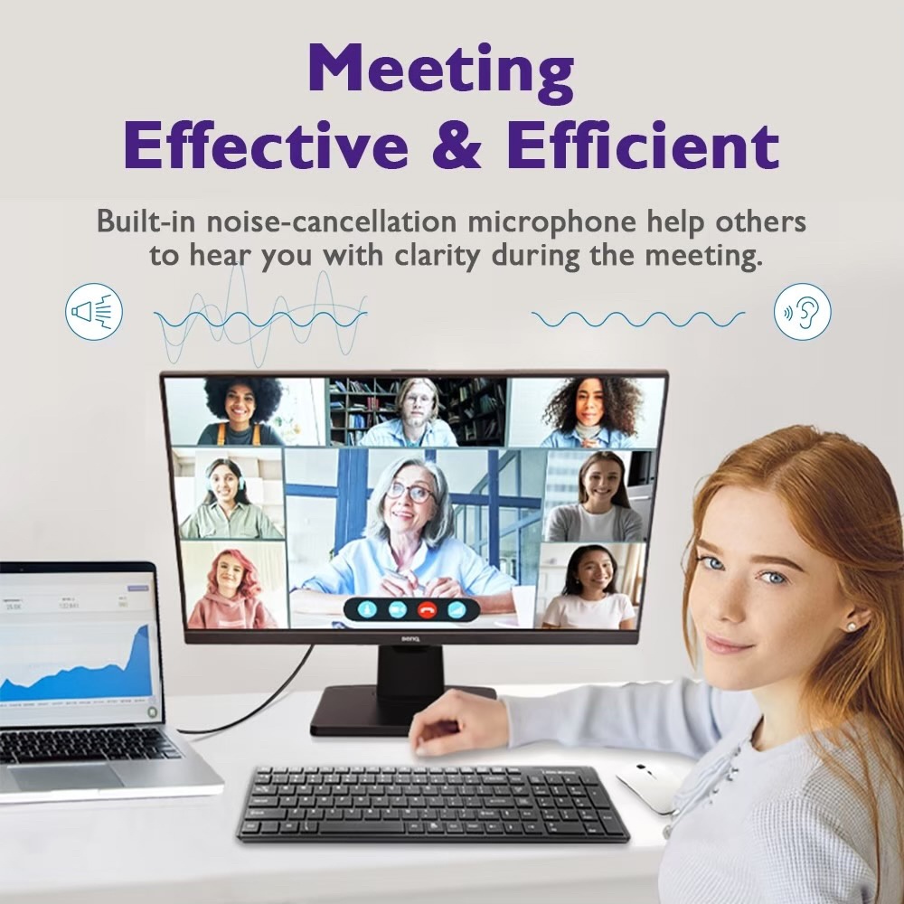 BenQ GW2785TC 75Hz USB-C Height Adjustable IPS Monitor Microphone Work ...