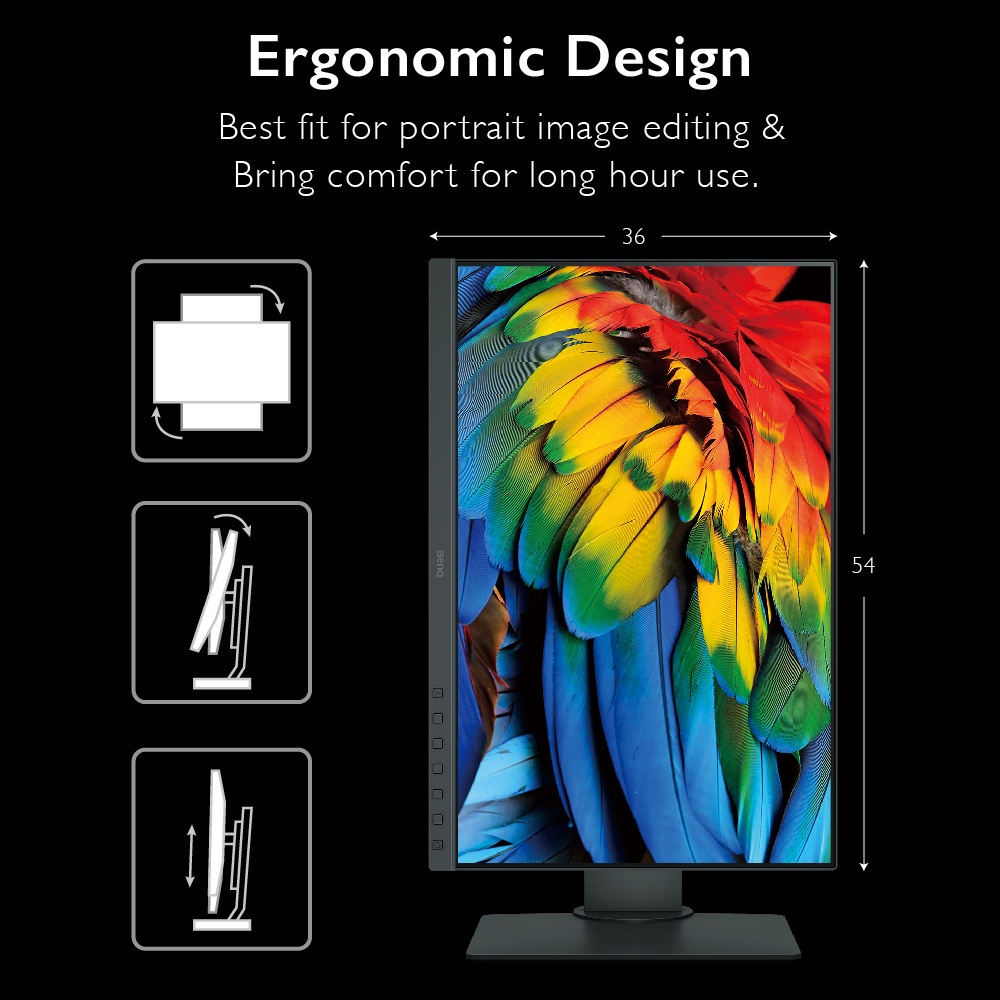 BenQ SW240 1920x1200 99% Adobe RGB 100% sRGB DCI-P3 Color Management ...