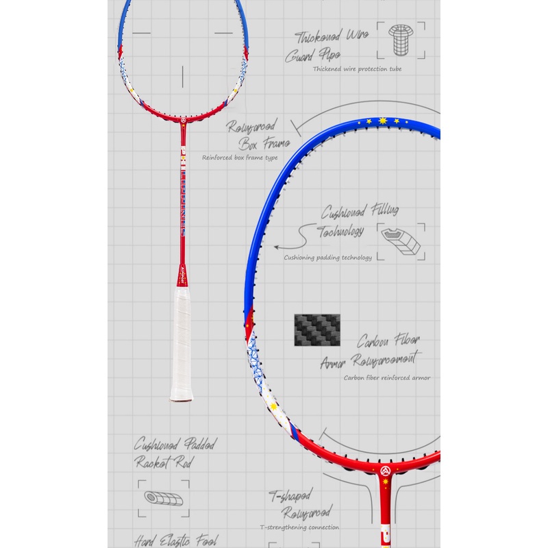 TOSEEK Badminton Racket Full Carbon Fiber w/ String Racquet Ultralight ...