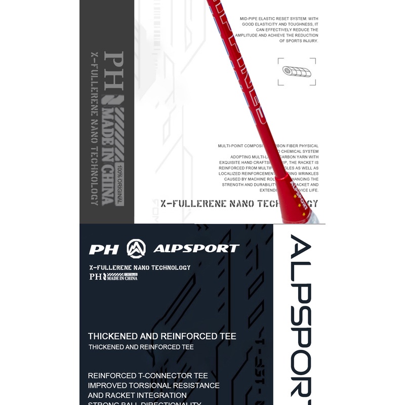 TOSEEK Badminton Racket Full Carbon Fiber w/ String Racquet Ultralight ...