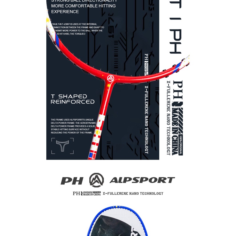 TOSEEK Badminton Racket Full Carbon Fiber w/ String Racquet Ultralight ...