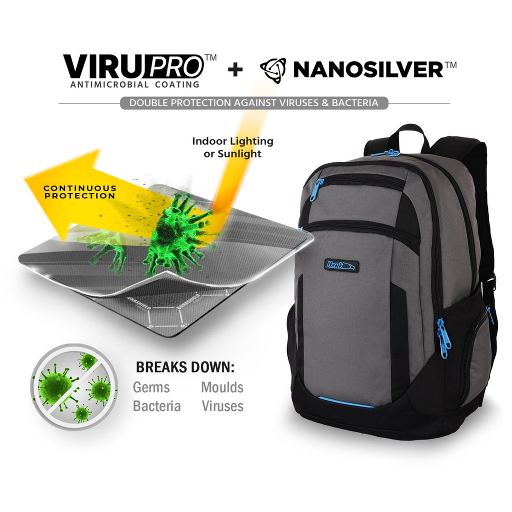 Hawk 5783 Lifestyle Backpack With Virupro Anti-Microbial Protection ...