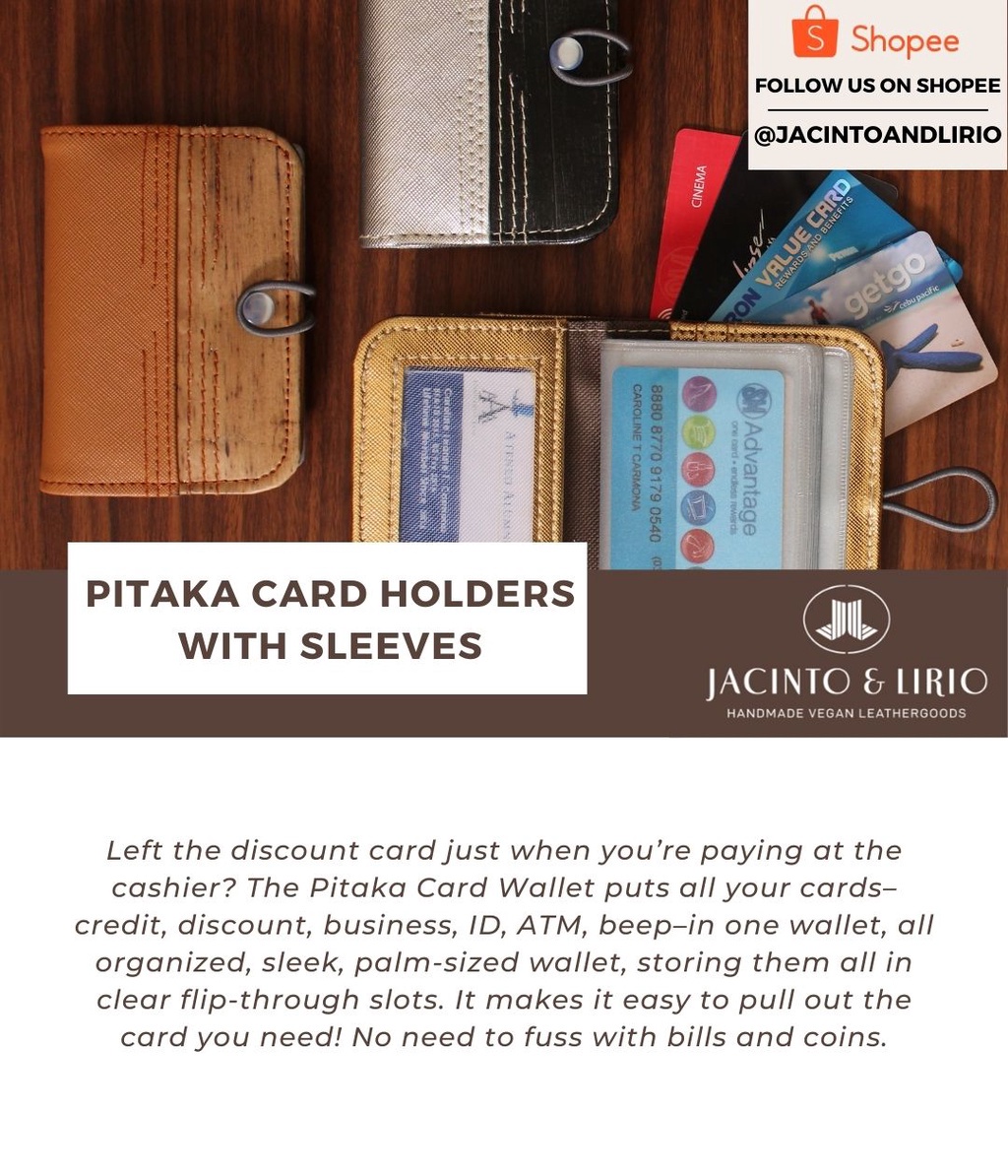 Jacinto & Lirio Pitaka Pocketsize Credit Card Wallet with 20 Card ...