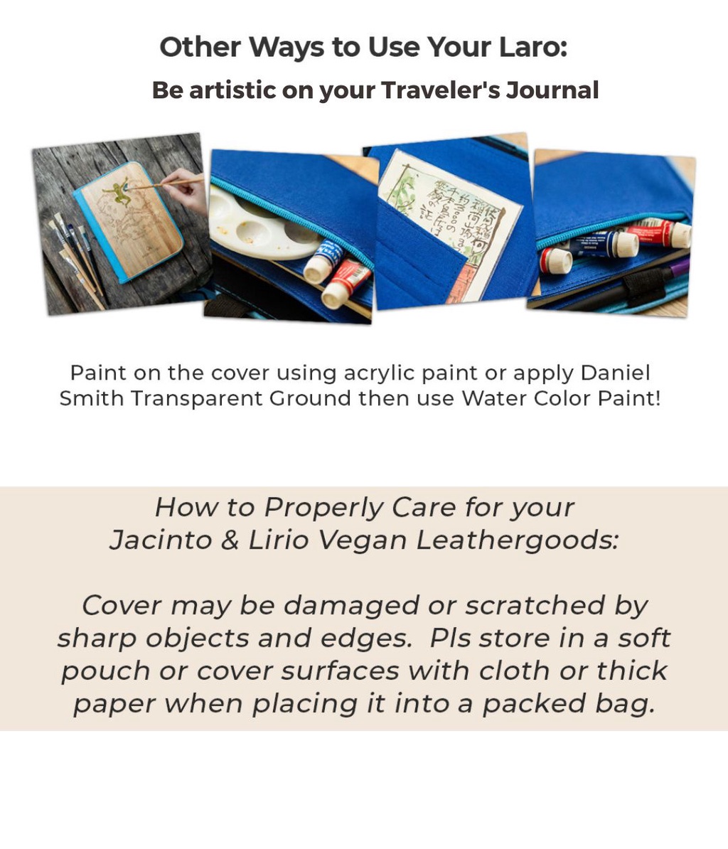 Jacinto & Lirio Laró Personalized Vegan Leather Traveler's Journal ...