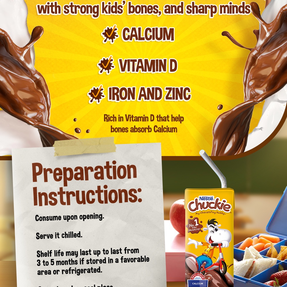 Chuckie Chocolate Flavoured Milk 1L - Pack of 2 | Shopee Philippines