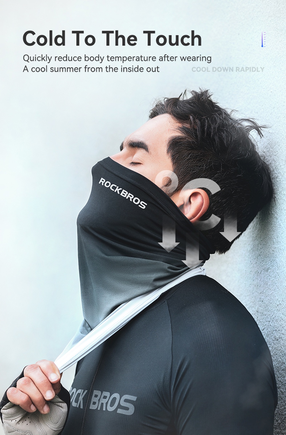 Local Delivery ROCKBROS Mask Scarf Sun Protection Mask Cycling ...