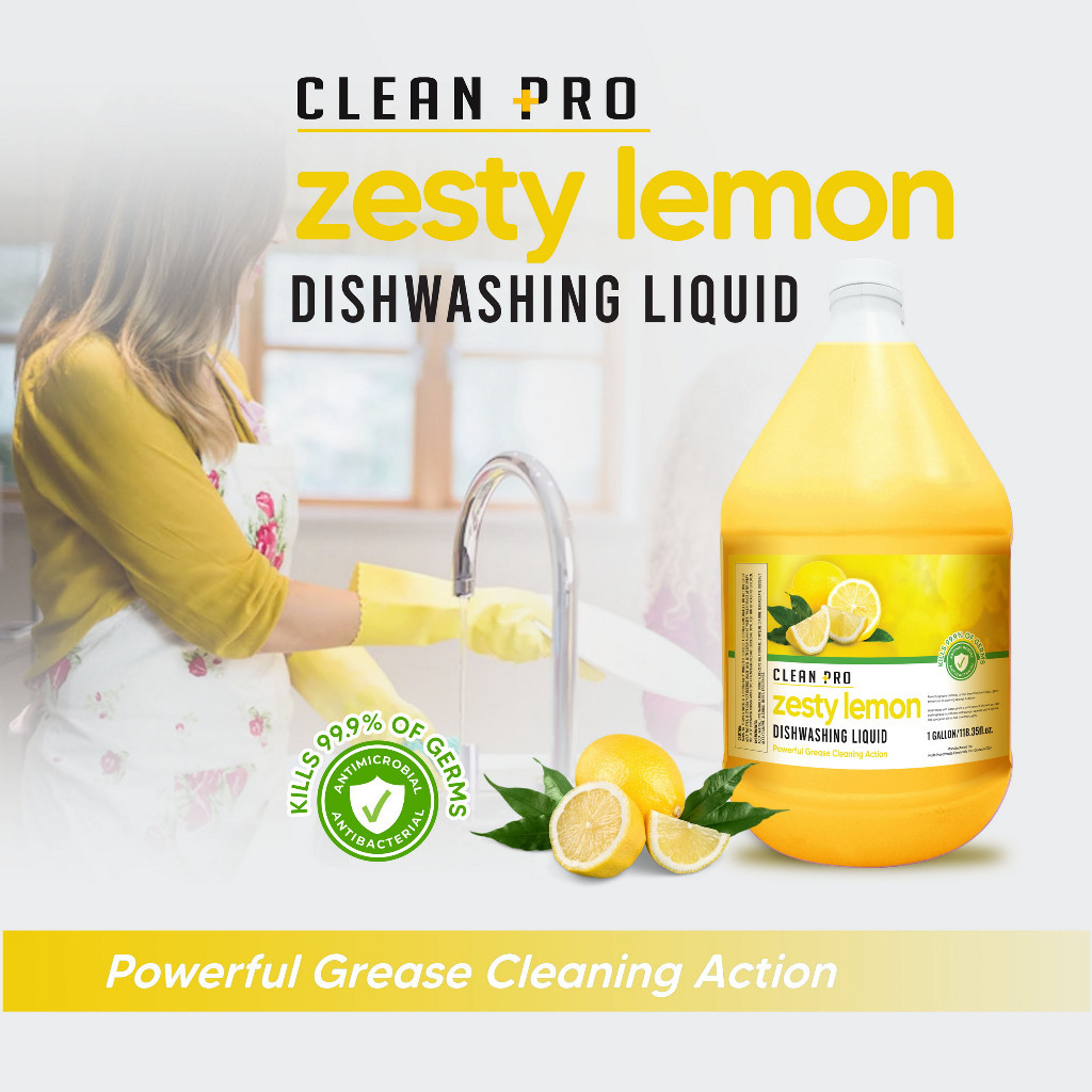 Clean Pro Dishwashing Liquid Zesty Lemon Scent Gallon | Shopee Philippines
